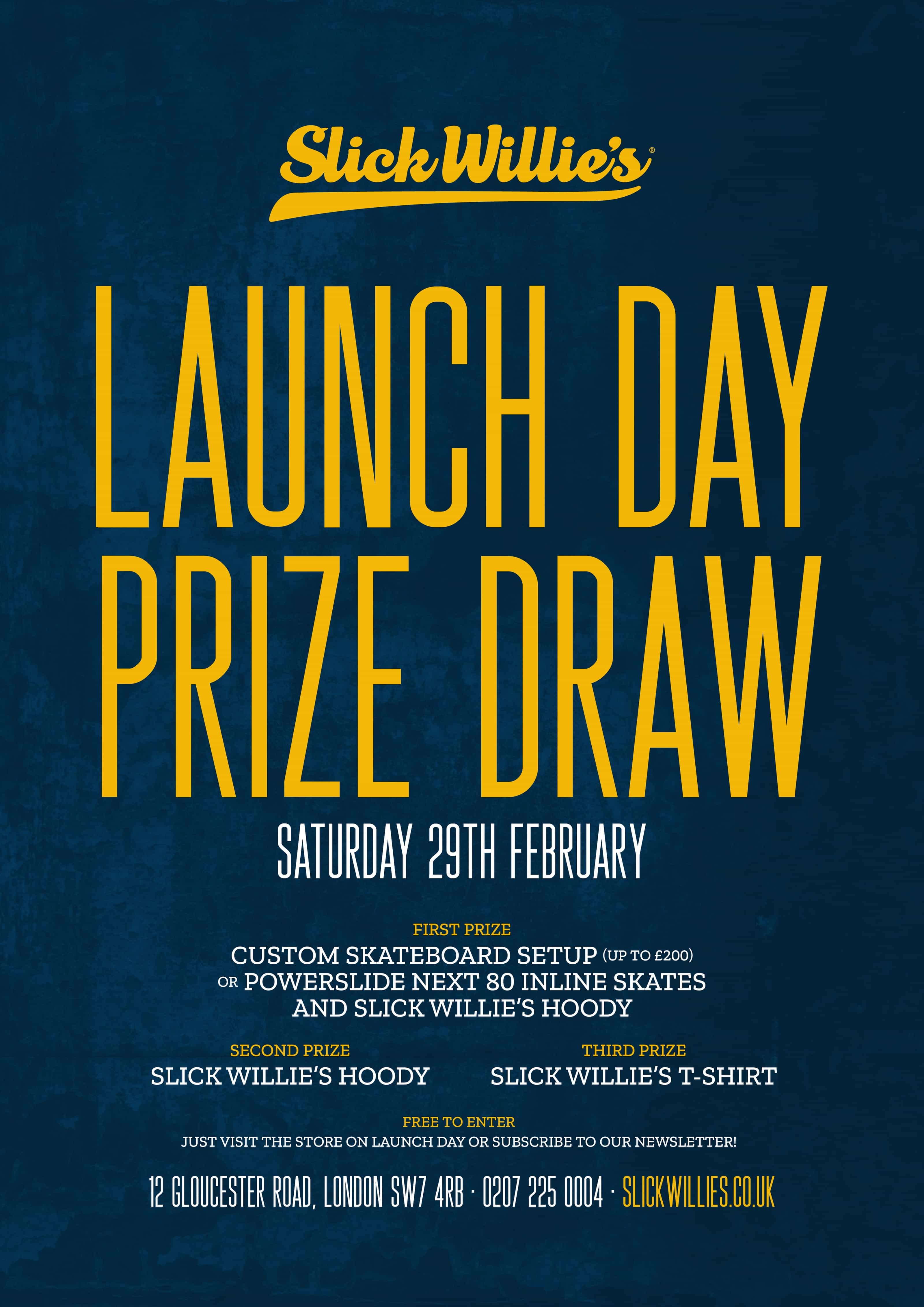Launch Day Prize Draw – Slick's Skate Store
