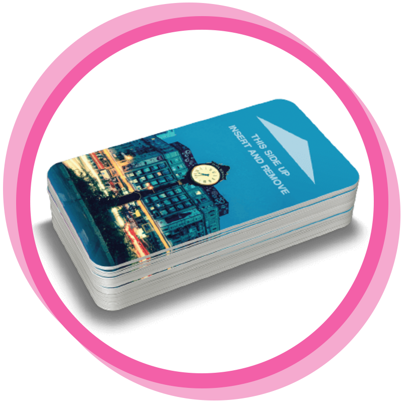 Hotel key card technology store