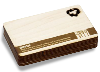 Environmentally Sustainable Wood Cards | The Plastic Card People